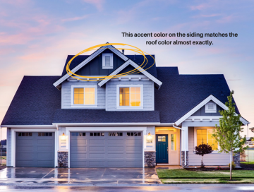 #1 way to choose exterior paint - Choose a color to match the roof