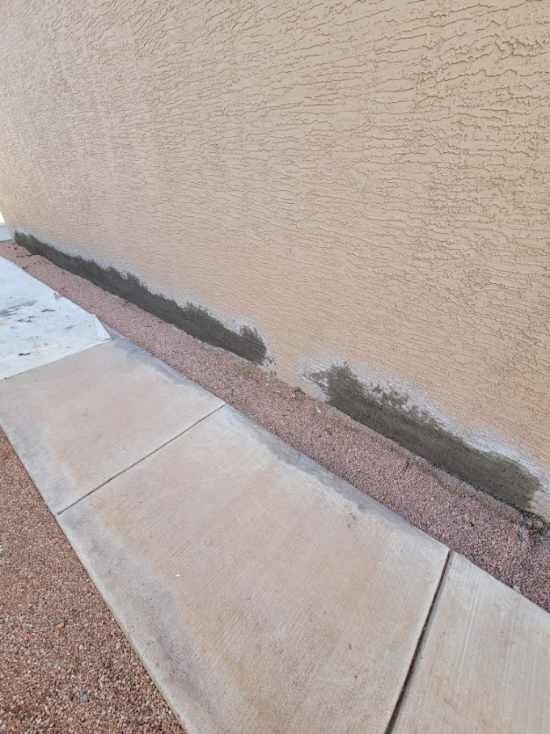 Stucco Foundation Repair and Repaint