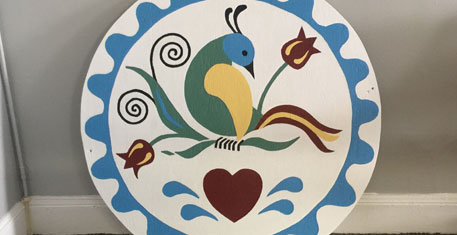 Vintage Historic Barn Hex Sign Repainting - Orange-County