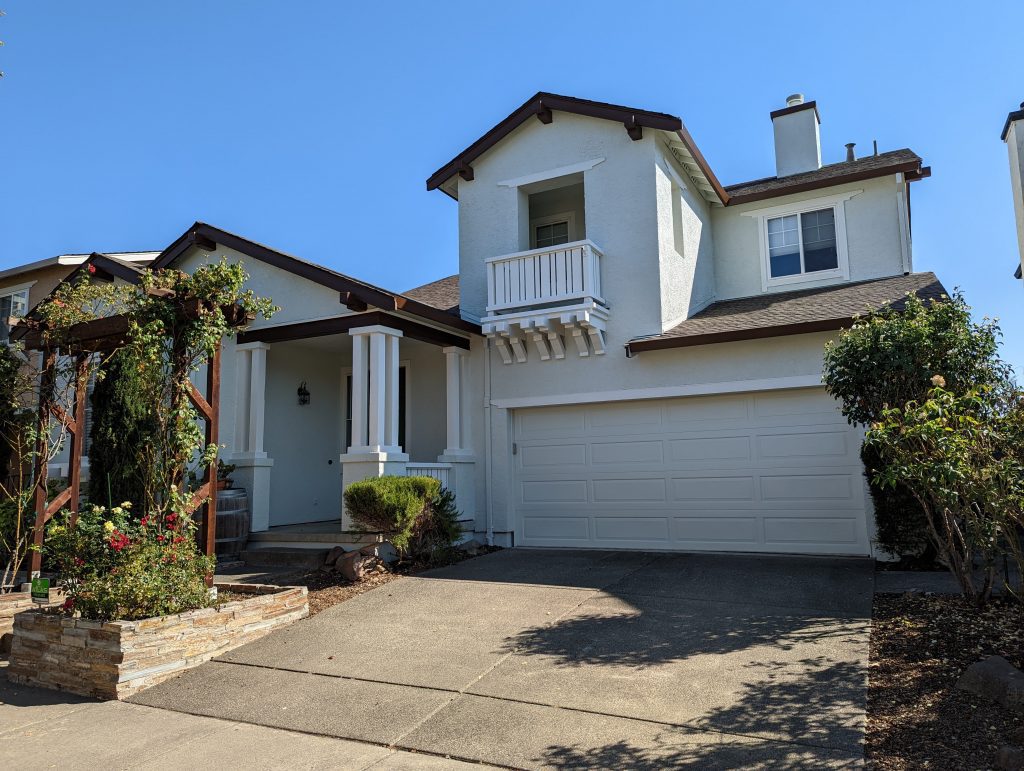 White Stucco Home Exterior Painting - CertaPro Painters® of Sonoma County
